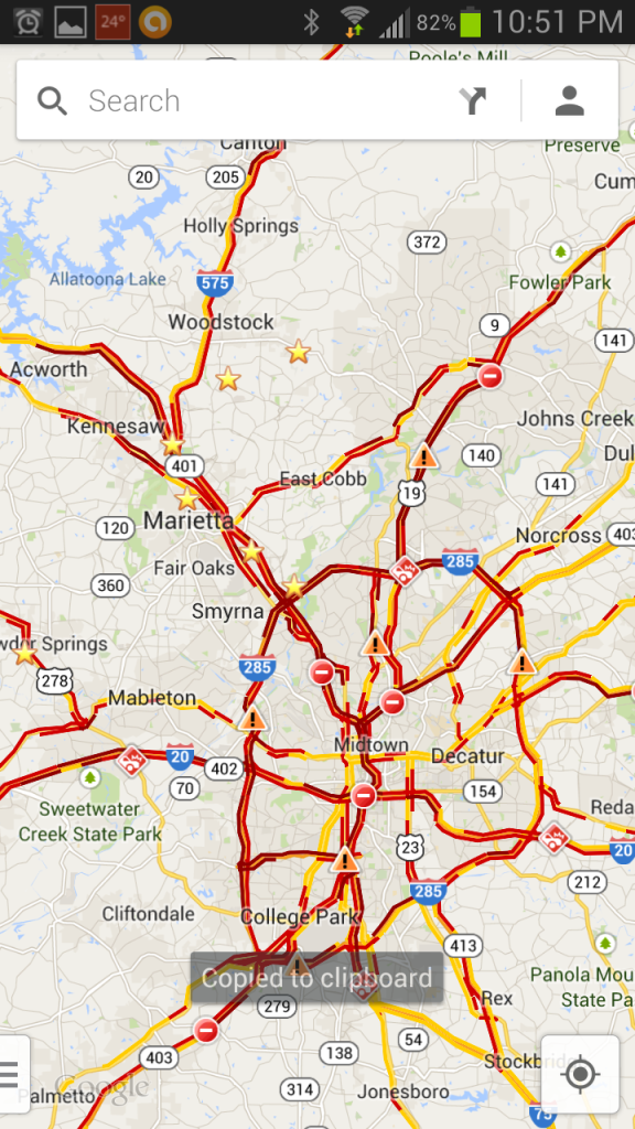 DOT Icy Roads Update (11 AM 1-30-14) - Lake Lanier